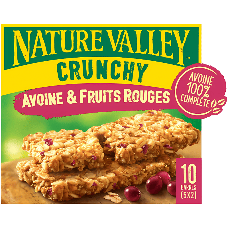Nature Valley Crunchy Avoine & Fruits Rouges 210g – 100% Avoine ...