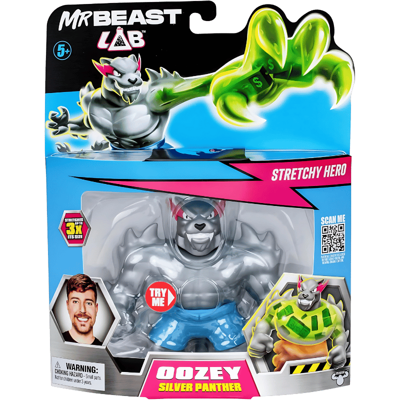 MrBeast Lab – Stretchy Hero Oozy Visqueux Sliver Panther – Elmercado