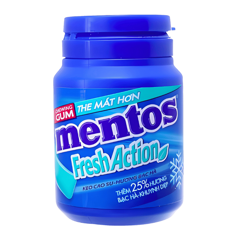 Chewing-Gum Mentos Fresh Action Menthe Extra Forte – 56g – Elmercado